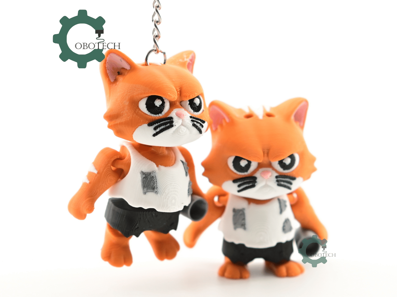 😡 Poor Angry Cat Articulated Keychain - Cute Backpack Keychain・ 3D File ...