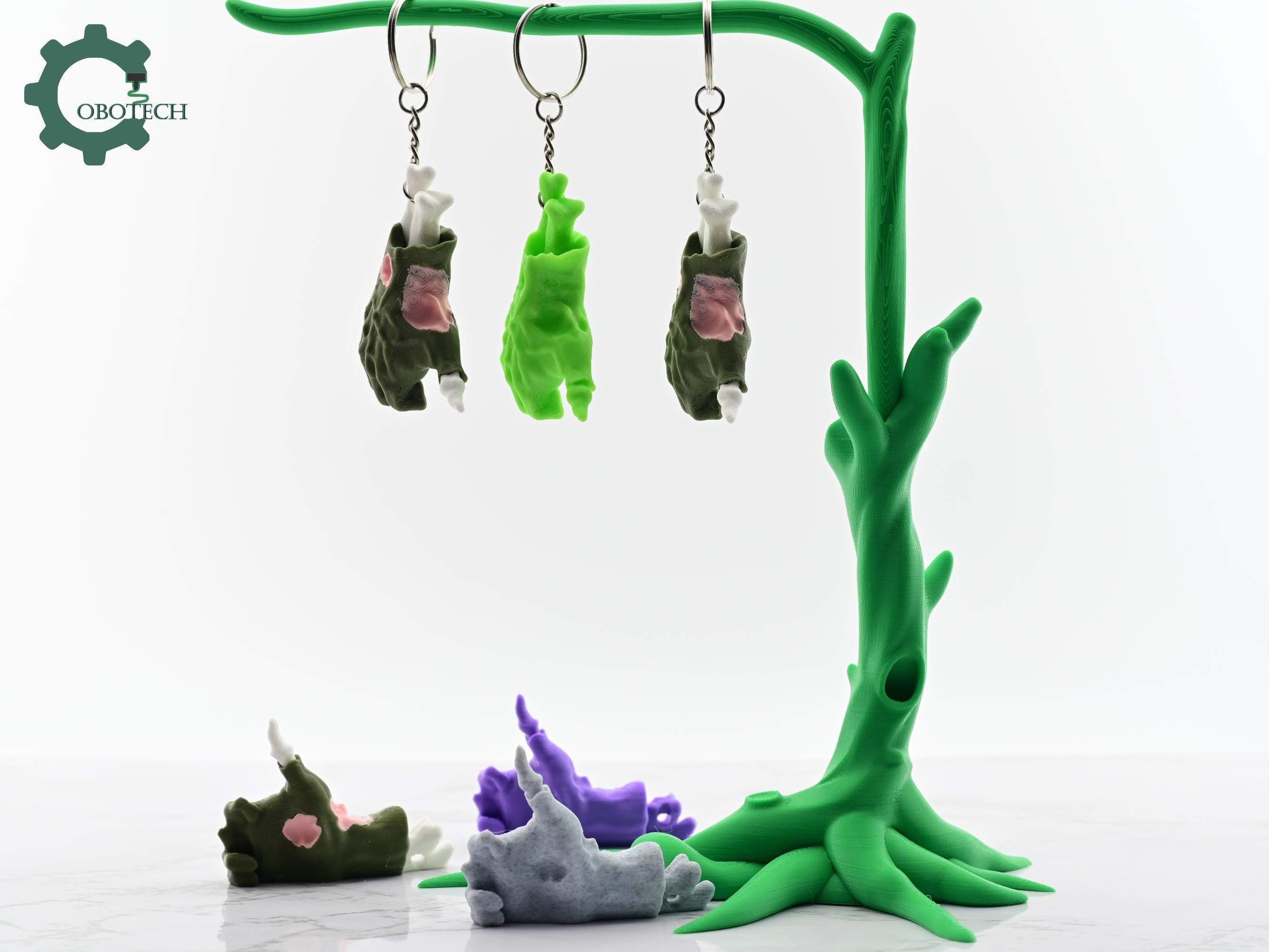 3D file Zombie Hand Keychain - Fun Halloween Toys - Unique Halloween ...