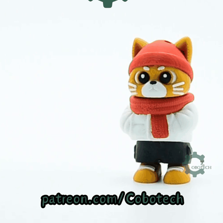 🐱 Cobotech Winter Cozy Cat Articulated Keychain - Cute Backpack ...