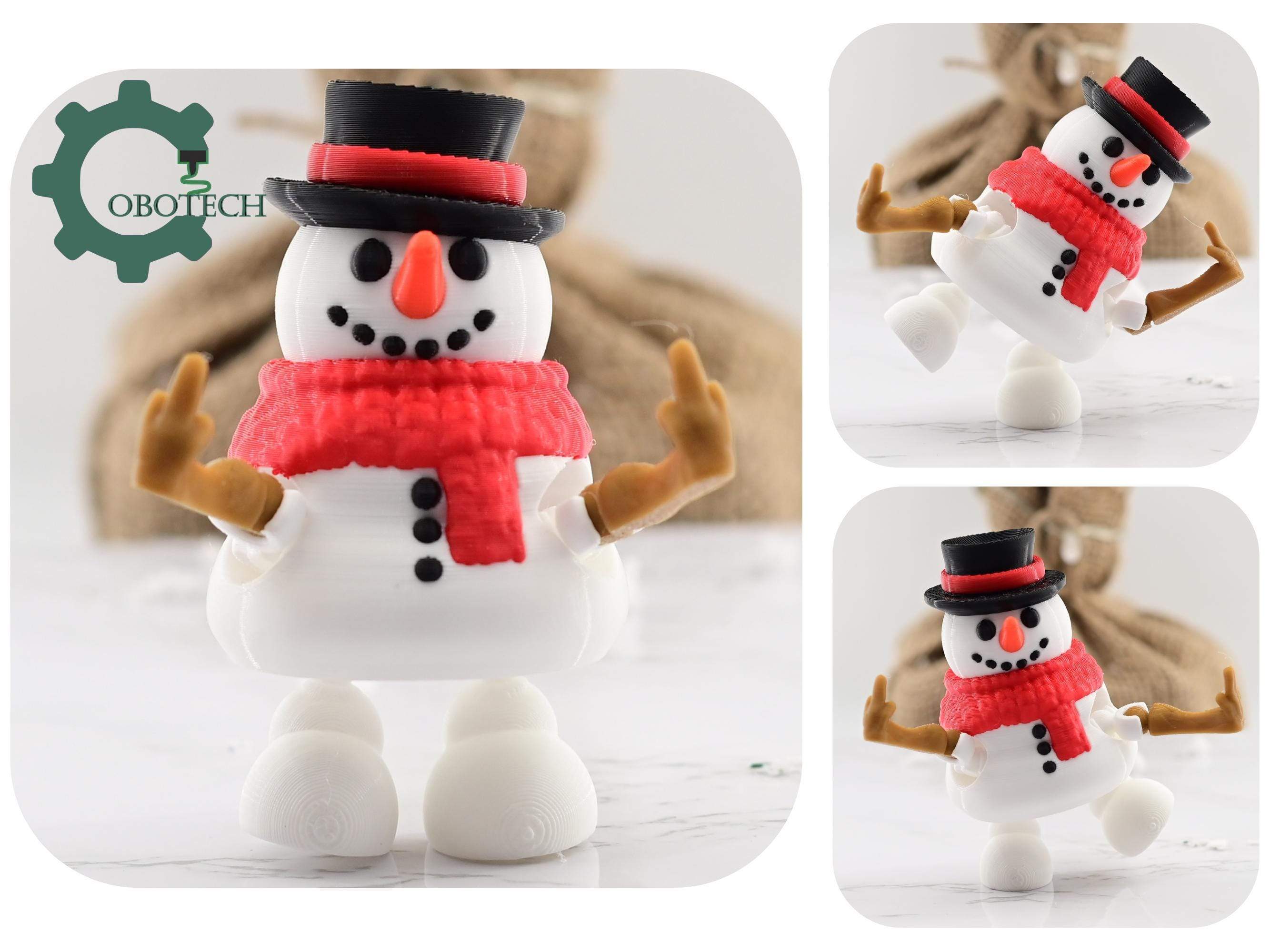 ☃️ Articulated Posable Middle Finger Snowman - Fun Snowman Ornaments ...