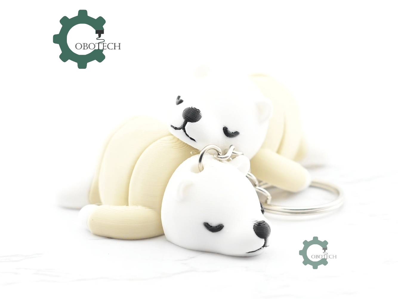 😴 Cobotech Cute Sleeping Bear Articulated Keychain - Cute Backpack ...