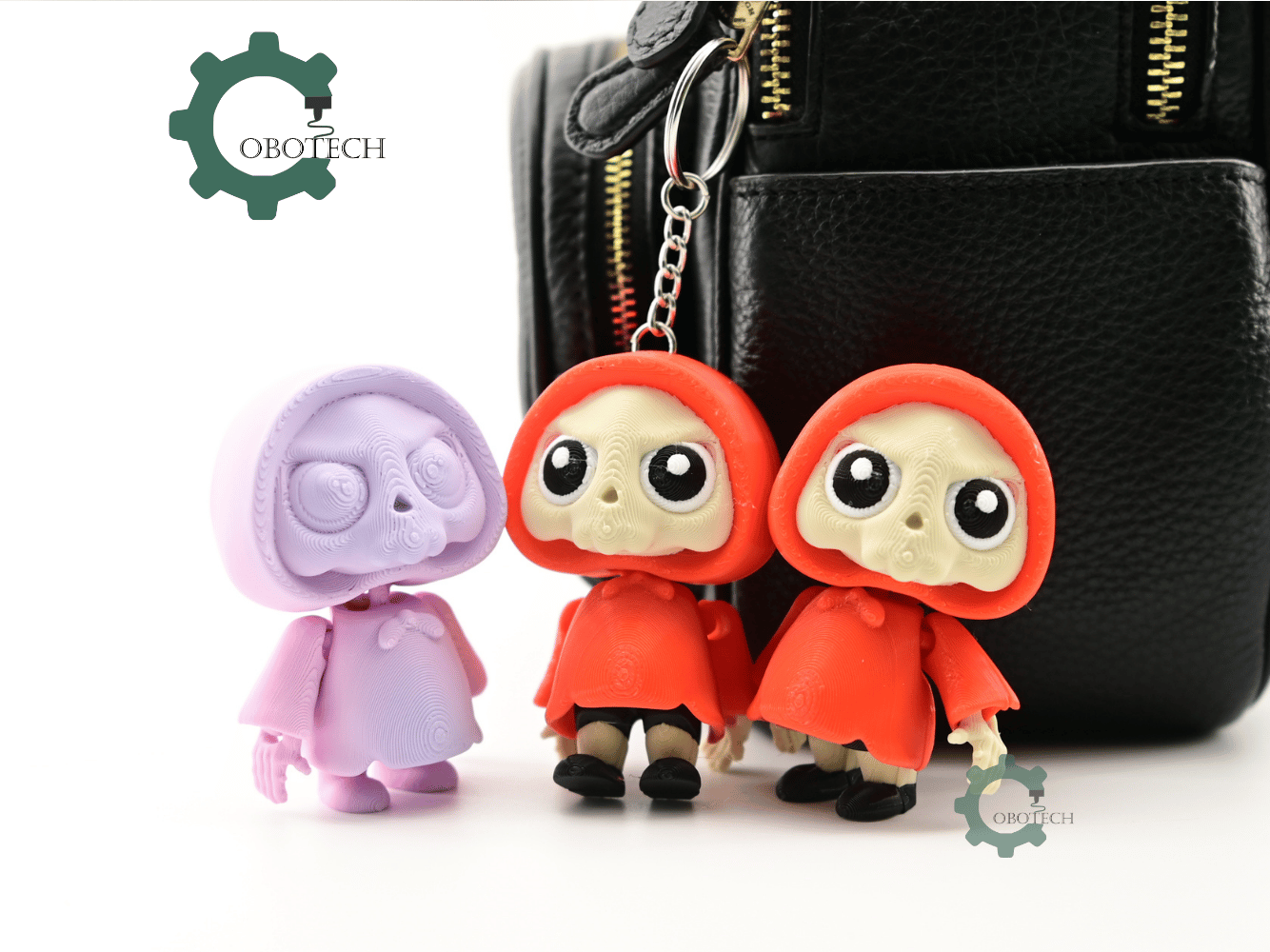 🎃 Cobotech Spooky Halloween Hoodie Skeleton Articulated Keychain - Cute ...