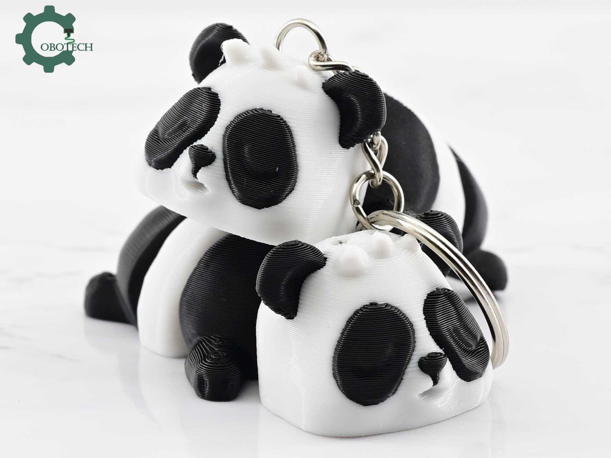 🐼 Napping Panda Keychain - Cute Articulated Gift - Cute Keychain Charm ...