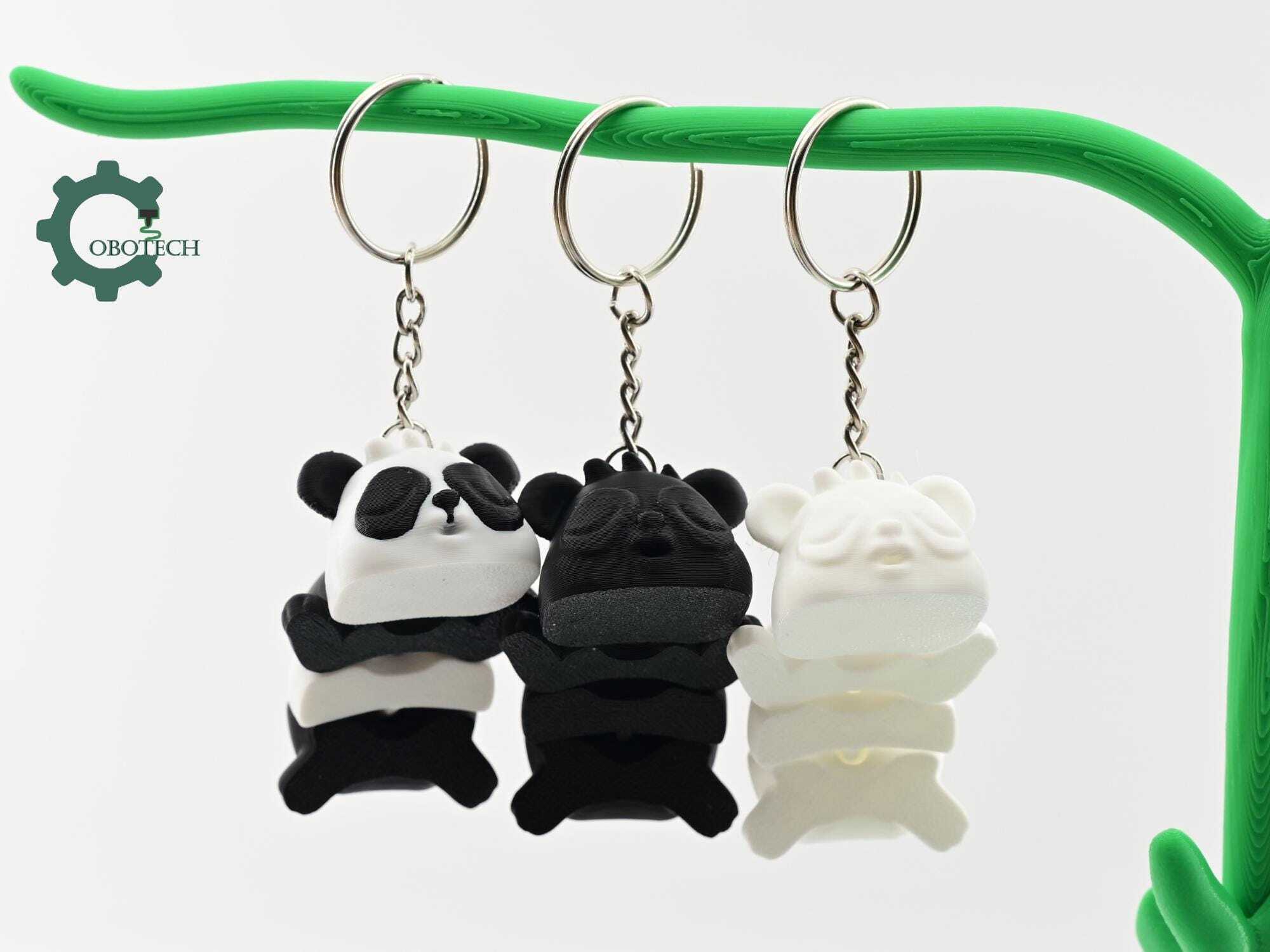🐼 Napping Panda Keychain - Cute Articulated Gift - Cute Keychain Charm ...