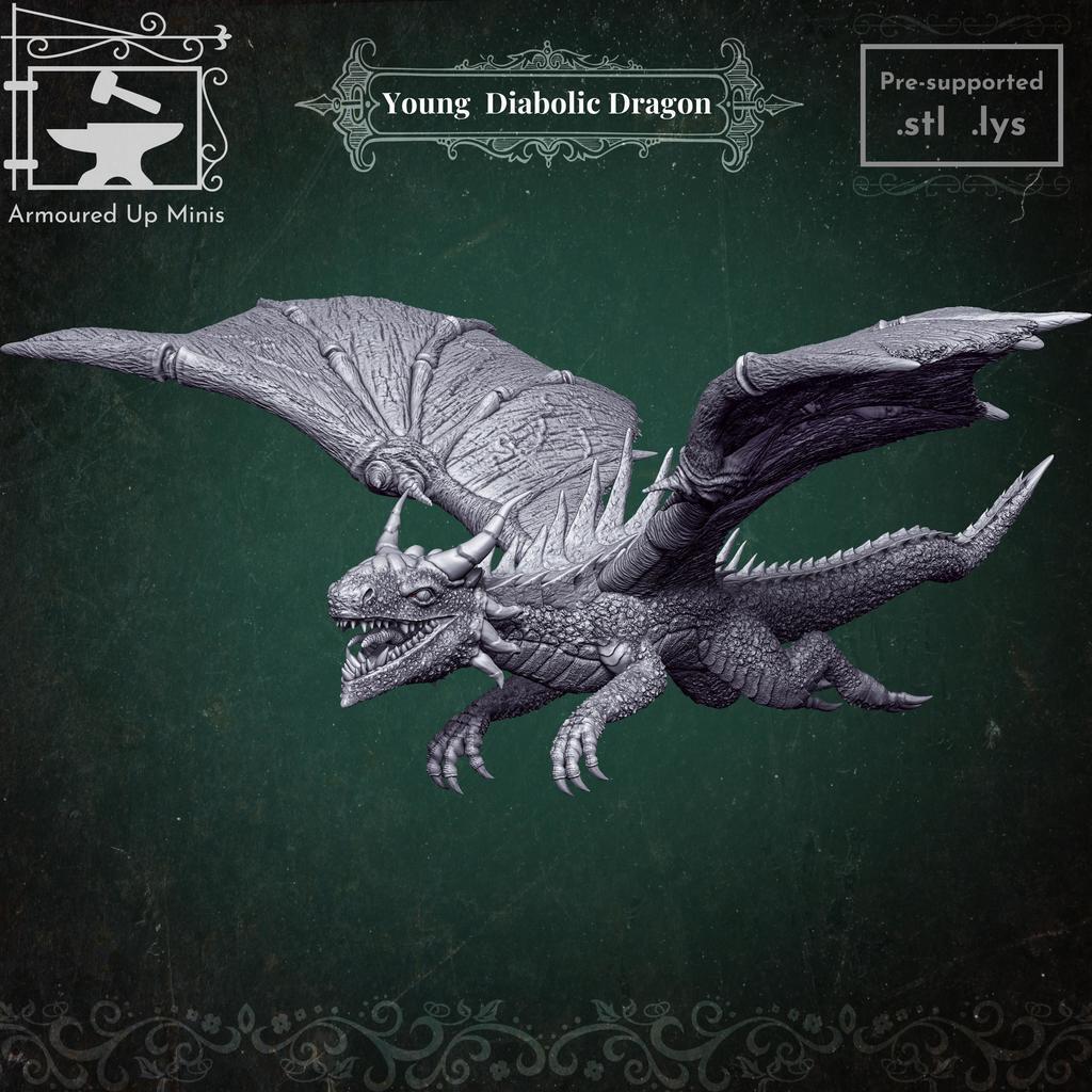 🐉 Young Diabolic Dragon・Free 3D File for ・Cults