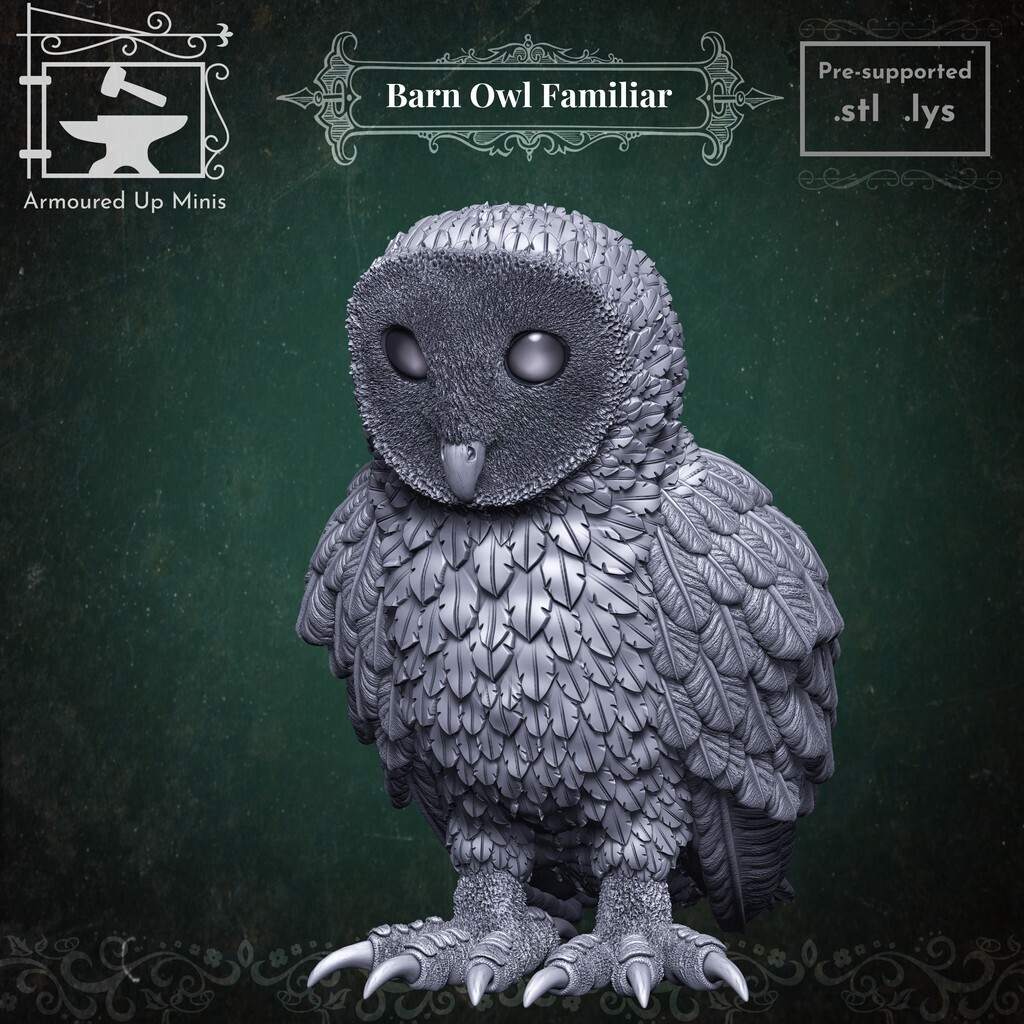 🦉 Barn Owl Familiar・Free 3D File for ・Cults