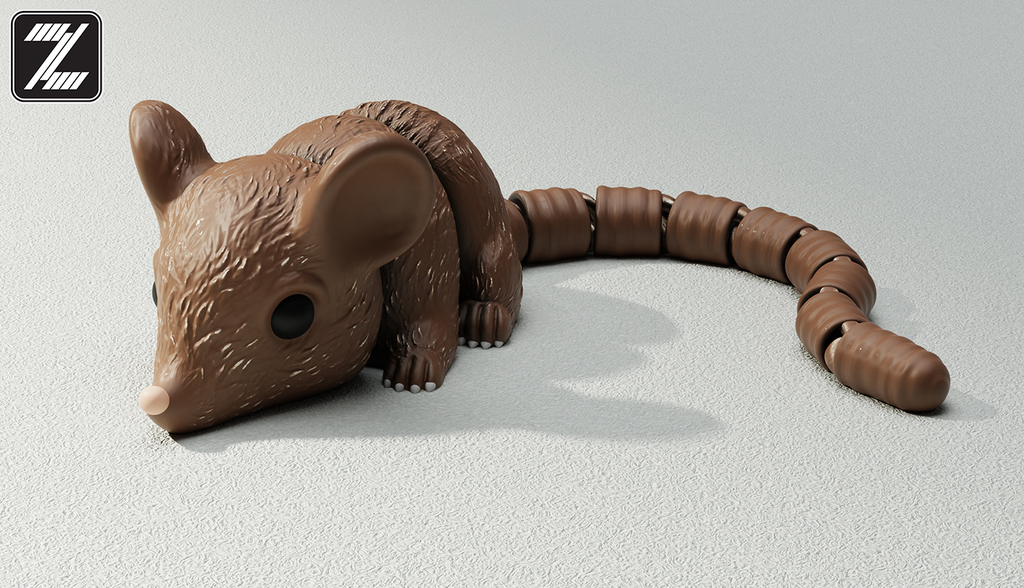 🐁 Flexi Mouse/Rat・Free 3D File for ・Cults