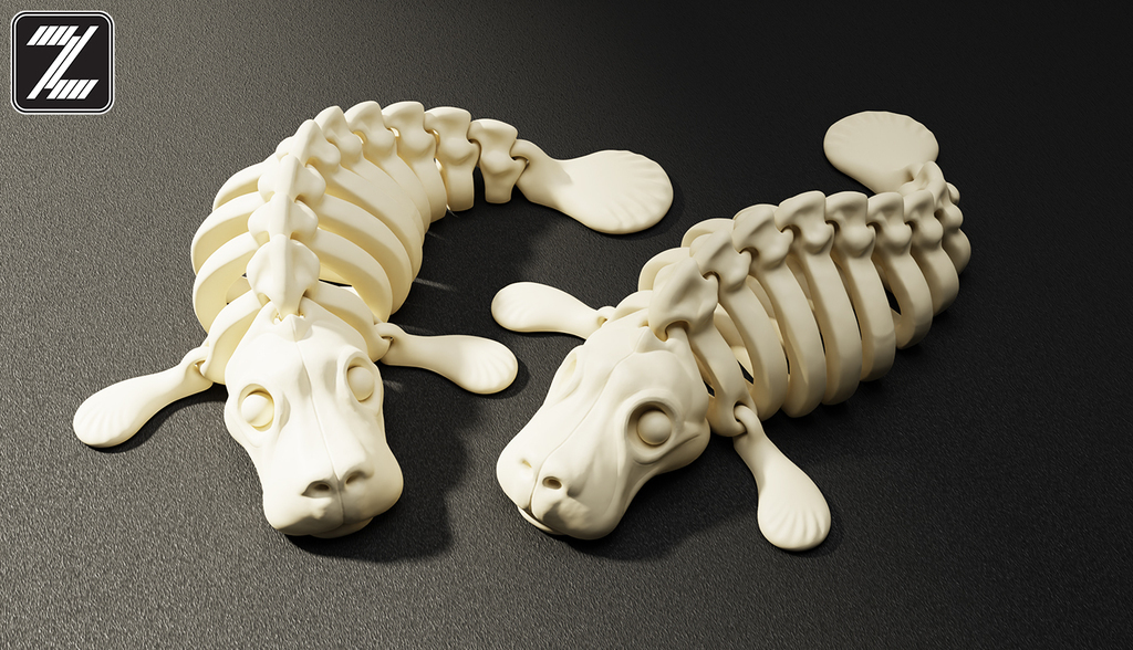💀 Articulated Flexi Manatee Skeleton・Free 3D File for ・Cults