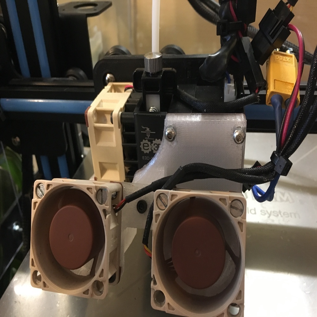 Free 3D file Hemera 40mm dual fan ducts V6 and Volcano, BL-Touch mount ...