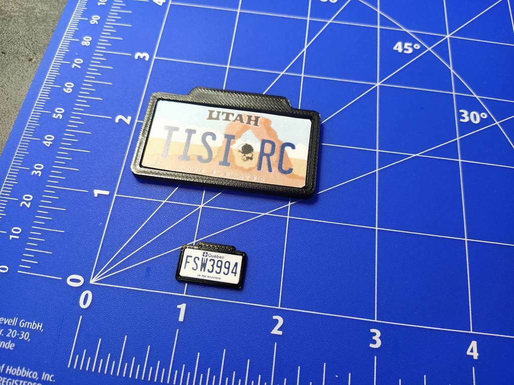 🚗 RC Car License Plate holder - North America・Free 3D File for ・Cults