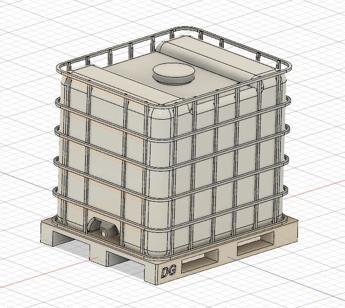 🪖 IBC Tank 1:14 (1/14)・ STL File for 3D printing・Cults