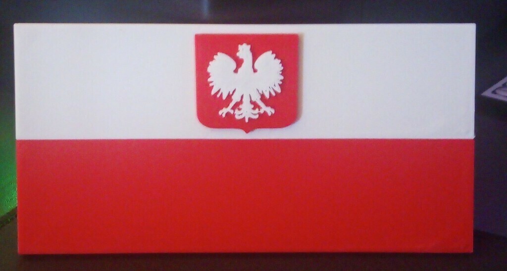 Fichier 3D gratuit Bandera Polaca Pologne drapeau 🎨・Design pour ...