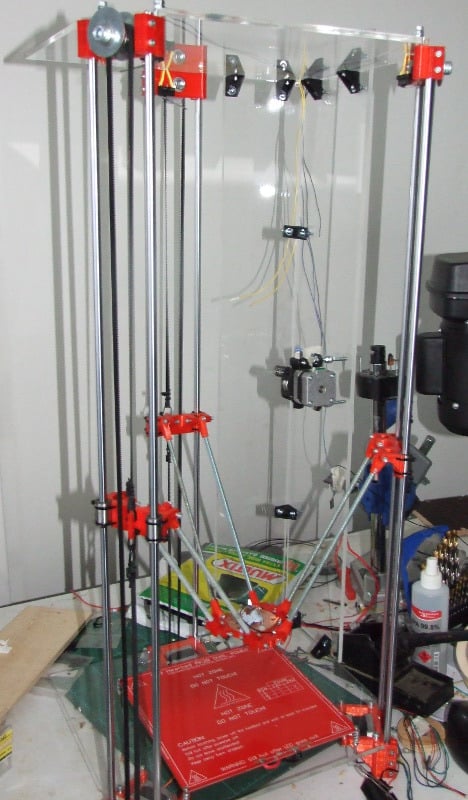 3D printed Rostock (delta robot 3D printer)・Cults