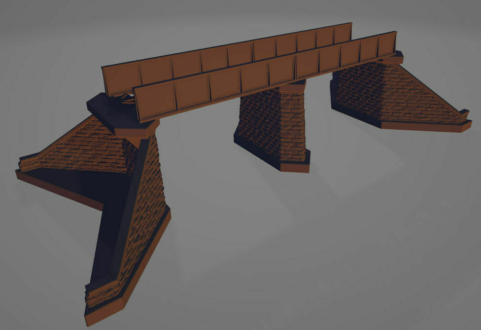🌉 Girder Bridge with Shoes HO scale・Free 3D File for ・Cults