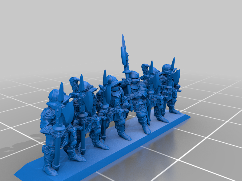 ⚔ Warmaster Empire Halberdiers・Free 3D File for ・Cults
