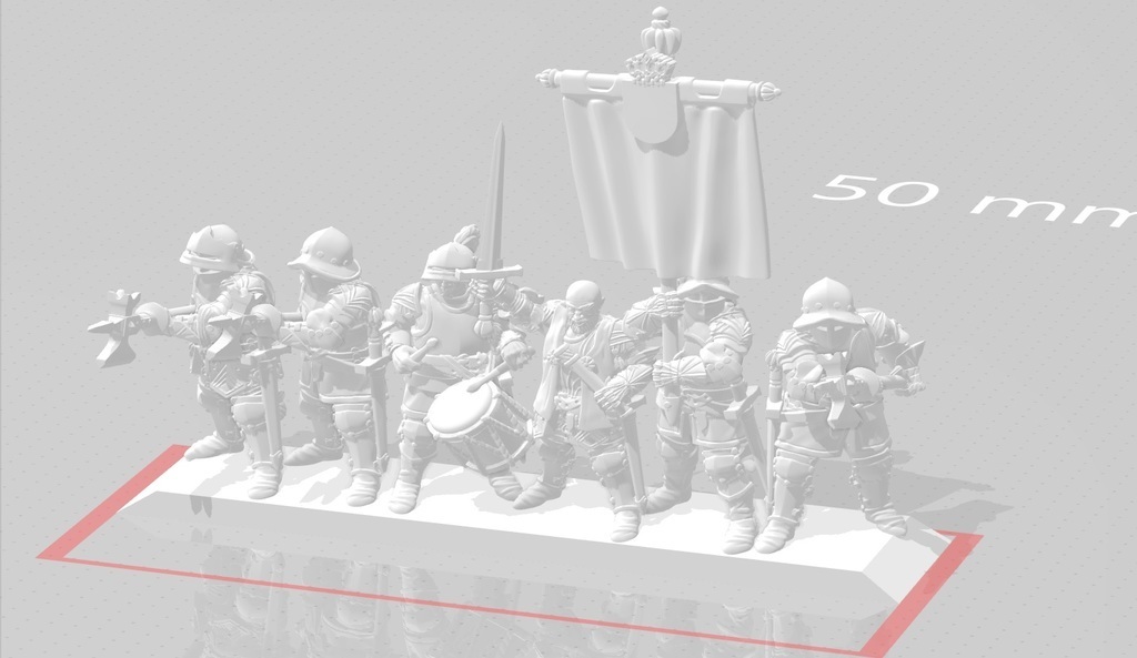 ⚔ Warmaster Empire Halberdiers・Free 3D File for ・Cults