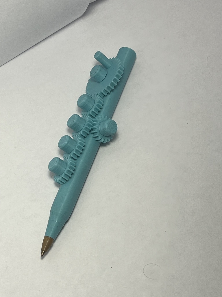 👌 Fidget Gear Pen V3・ 3D File for ・Cults