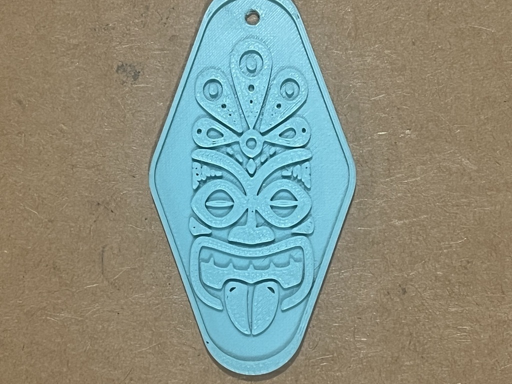 🎨 Tiki Head Keytag・Free STL File for 3D printing・Cults