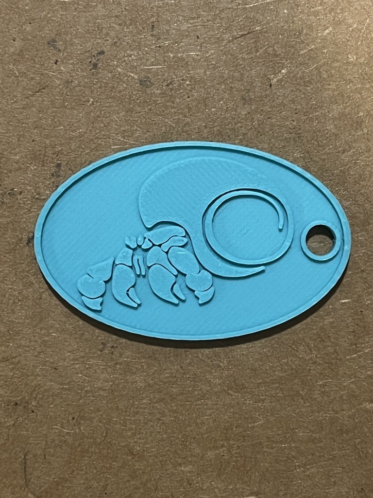 Free STL file Hermit Crab Keychain 🦀 ・3D printing idea to download・Cults