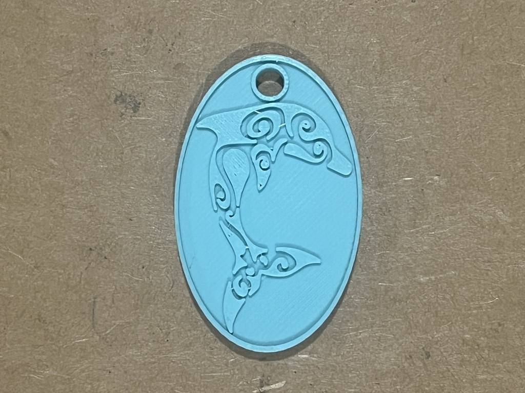 🐬 Dolphin Keychain・Free STL File for 3D printing・Cults