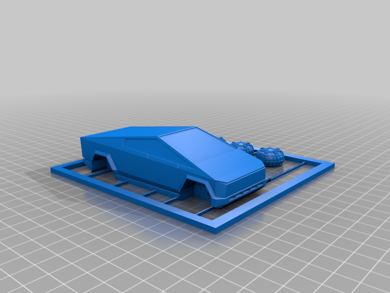 Free 3D file Cyber truck cit card 🚚 ・3D print model to download・Cults