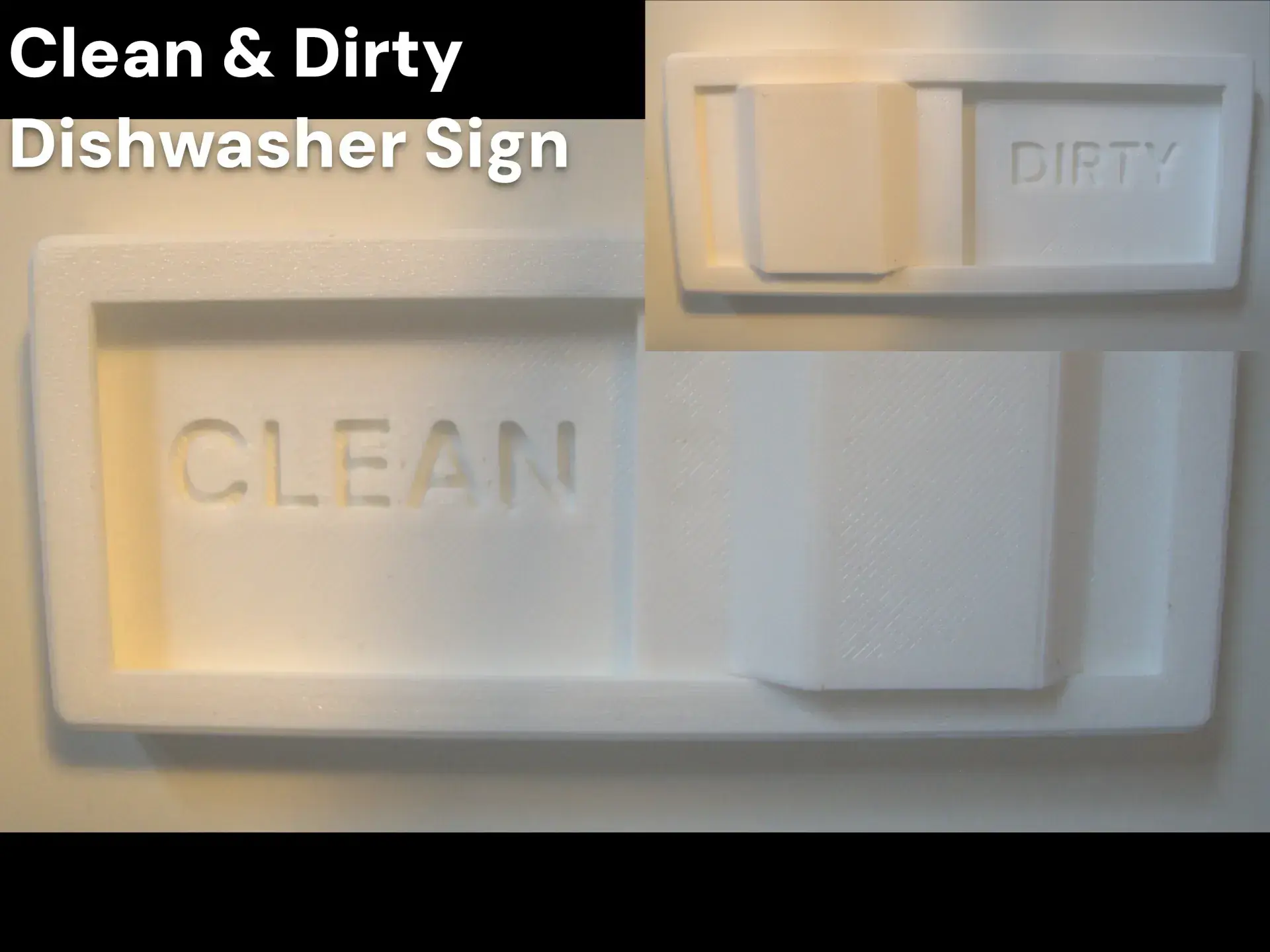 Archivo 3D gratis Clean & Dirty Dishwasher Sign 🔪 ・Diseño de impresora ...