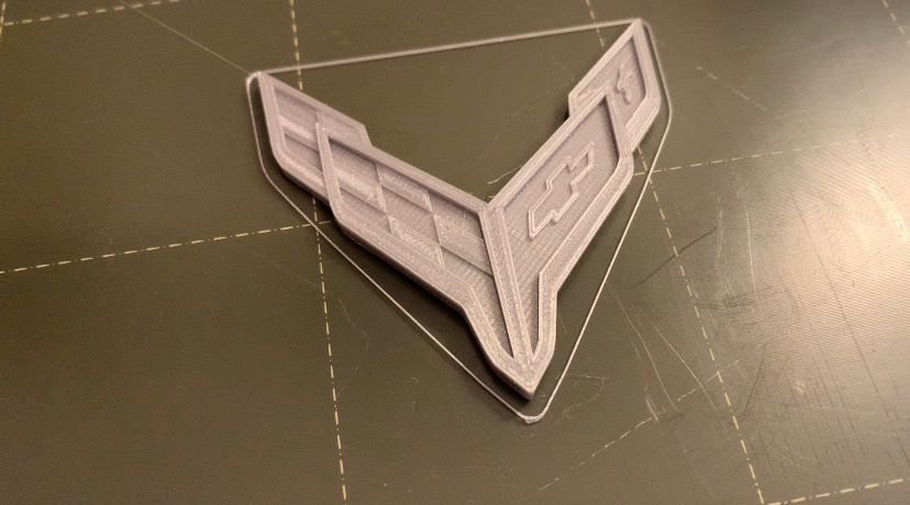 🎲 Corvette C8 logo・Free 3D File for ・Cults