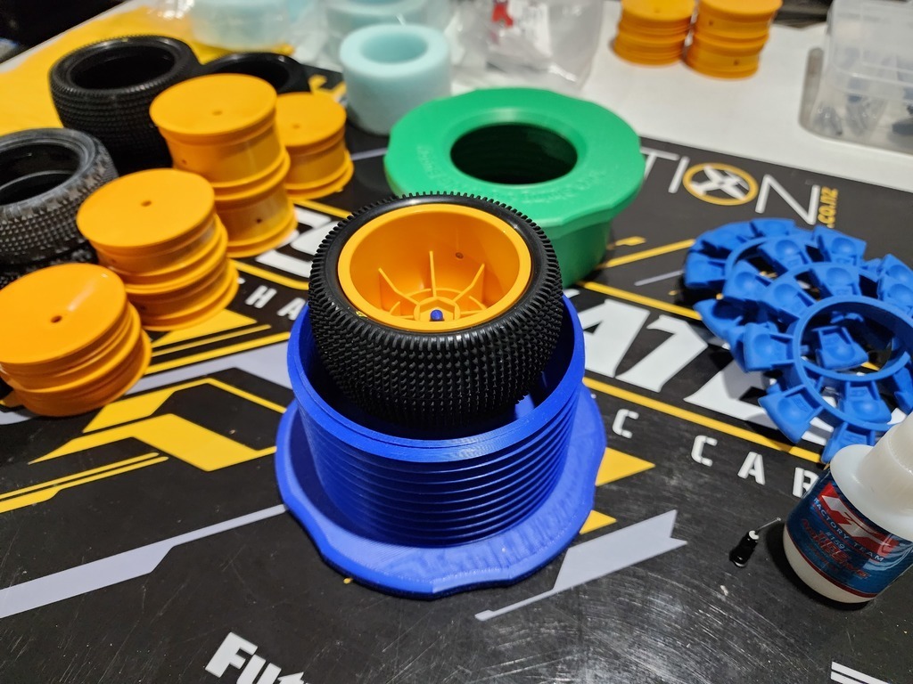 🏎️ Tire Gluing Jig 1/10th Buggy Offroad・Free 3D File for ・Cults