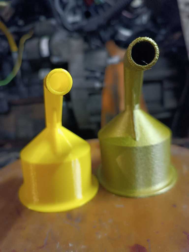 🛢️ Angled Funnel, Gearbox OIL Filler・Free 3D File for ・Cults