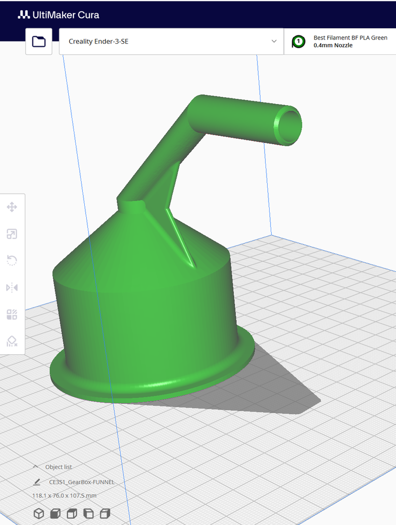 🛢️ Angled Funnel, Gearbox OIL Filler・Free 3D File for ・Cults