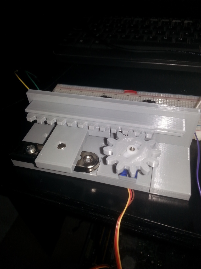 Free 3D file Linear Servo Lock actuator with rack pinion and gear 🔒 ・3D ...