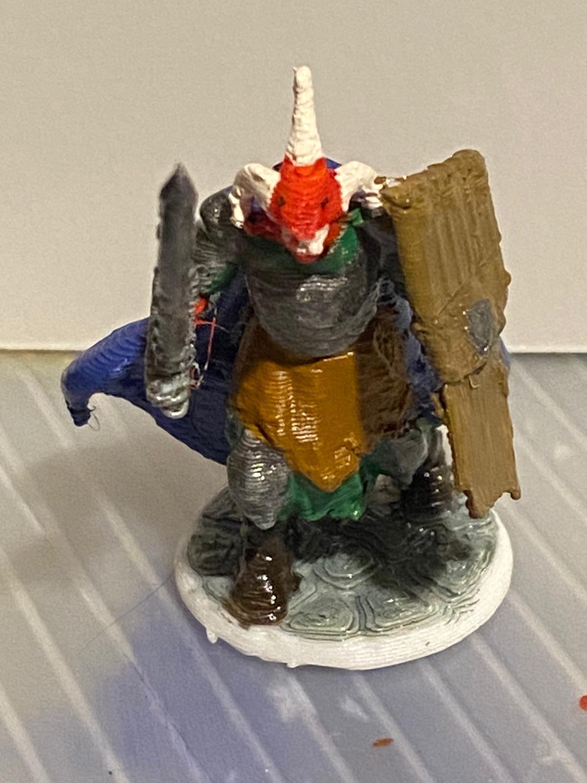 3D print Dragonborn Warlord (multiple poses)・Cults
