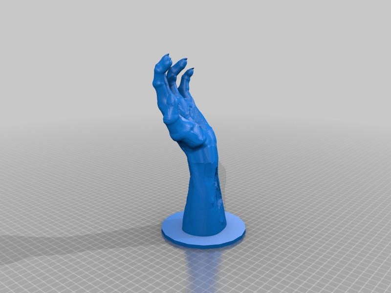 3D-Datei Zombiehand mit Sockel 🎃・Design für 3D-Drucker zum herunterladen・Cults