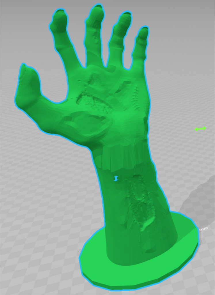 3D-Datei Zombiehand mit Sockel 🎃・Design für 3D-Drucker zum herunterladen・Cults