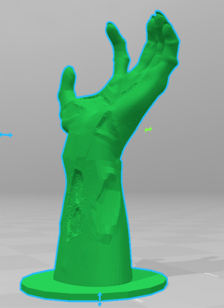 3D-Datei Zombiehand mit Sockel 🎃・Design für 3D-Drucker zum herunterladen・Cults