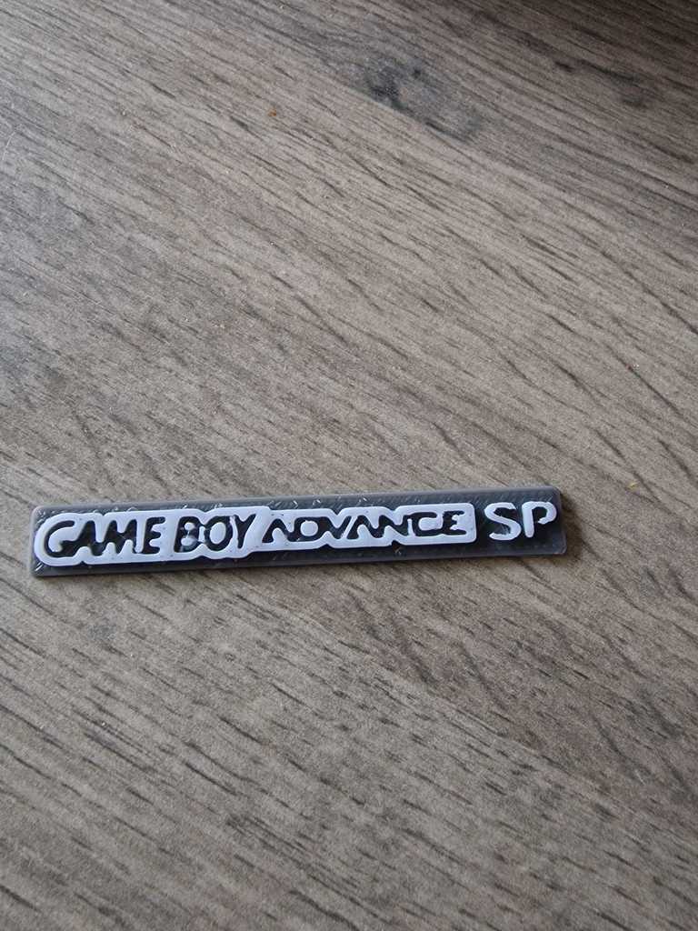 🎮 Gameboy Advance SP Logo for stand・Free STL File for 3D printing・Cults