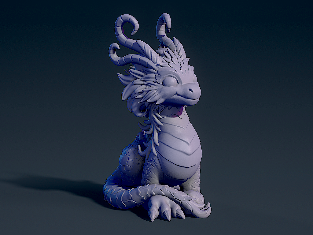 🐉 Cute Dragon 1・Free STL File for ・Cults