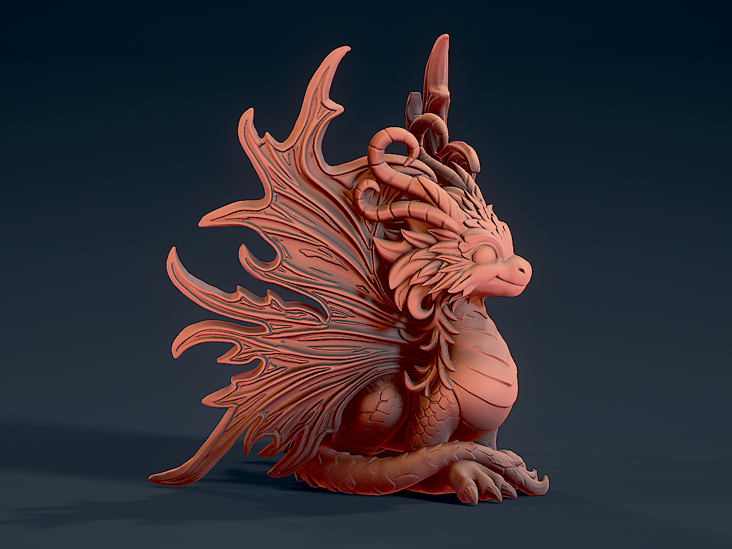 🐉 Cute Dragon 3・Free 3D File for ・Cults