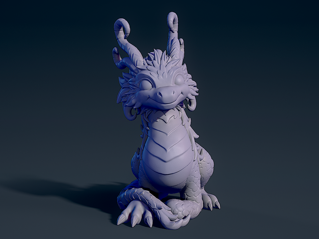 🐉 Cute Dragon 1・Free STL File for ・Cults