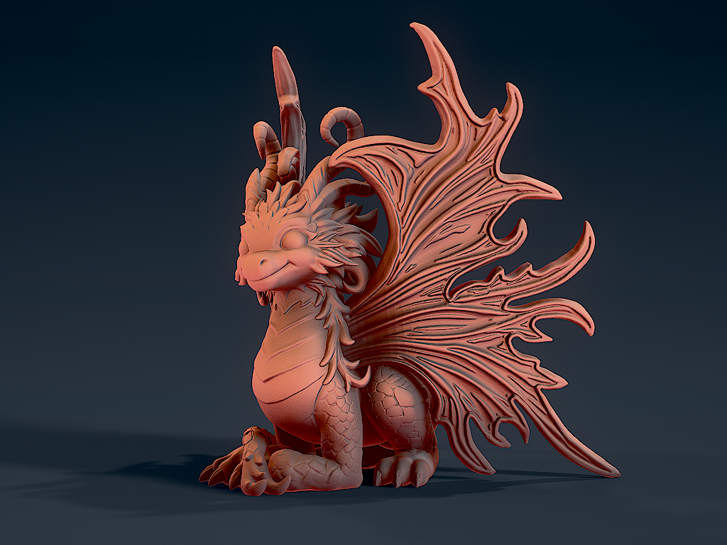 🐉 Cute Dragon 3・Free 3D File for ・Cults