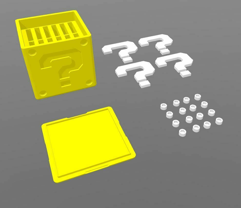 Super Mario Question Block Switch Cartridge Case 12 Games・Free 3D File ...