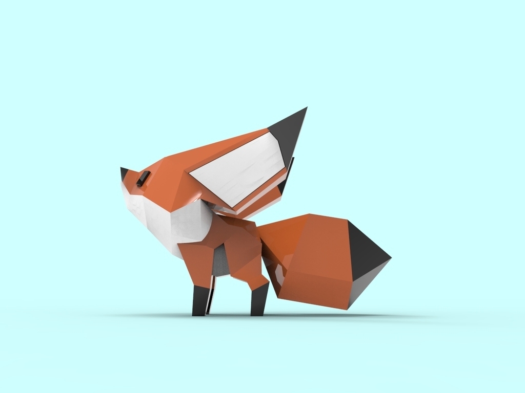 Free 3D file Little fox low poly 🦊 ・Design to download and 3D print・Cults