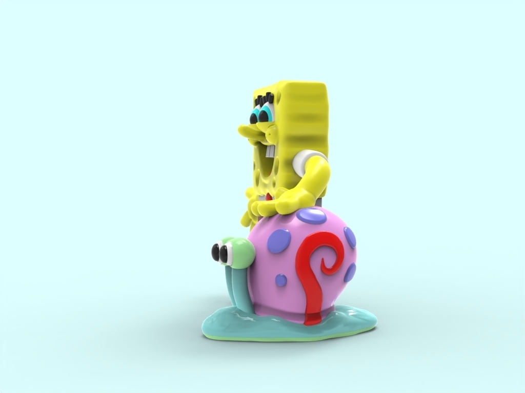 Бесплатный 3D файл spongeBob and Gary 🗿 ・Дизайн для загрузки и 3D ...