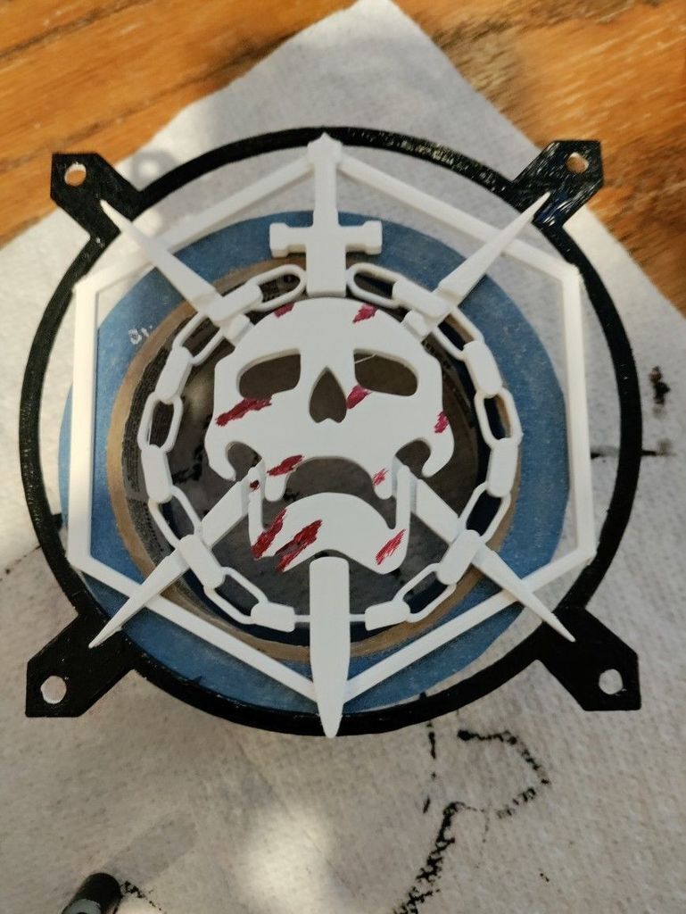 💀 120mm skull from destiny 2 pc fan cover grill・Free 3D File for ・Cults