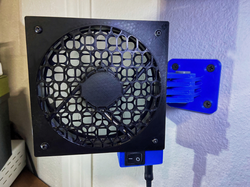 Free 3D file Swivel Wall Mount for 120mm PC Fan 🧹 ・3D printing model to ...