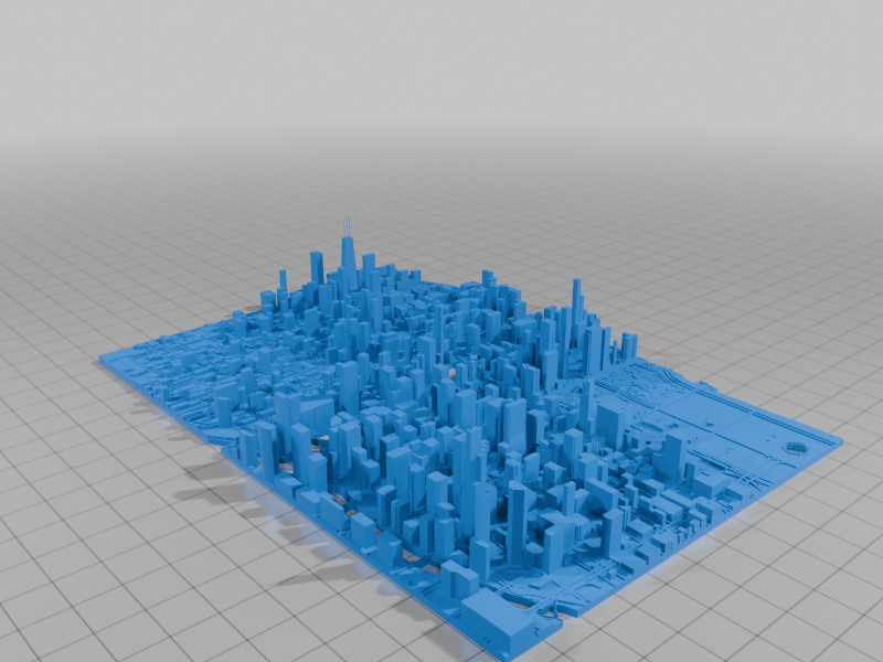 🎨 Chicago Illinois 3D Miniature・Free 3D File for ・Cults