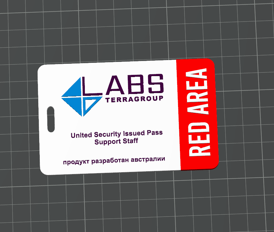 🔑 Labs red key card・Free 3D File for ・Cults