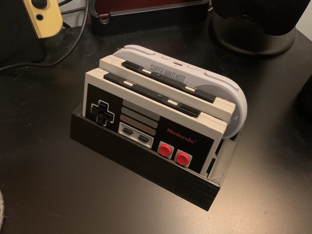 🎮 2x NES 1x SNES Controller Holder・Free OBJ File for 3D printing・Cults