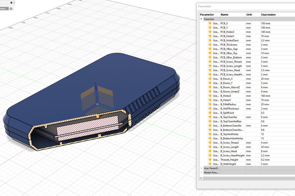 📦 Customizable PCB box Fusion 360・Free 3D File for ・Cults