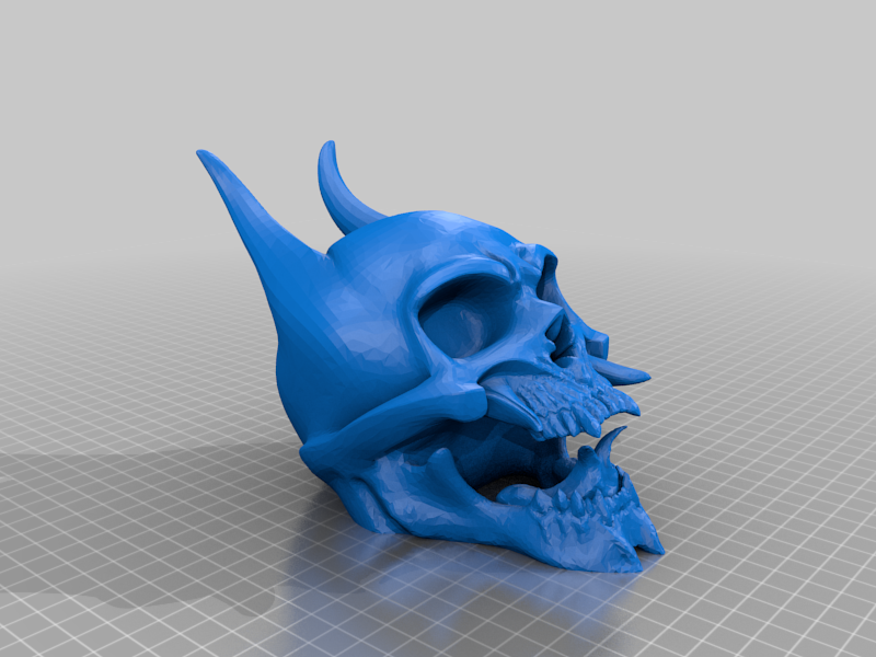 Free 3D file Horned Skull 💀・3D printer model to download・Cults